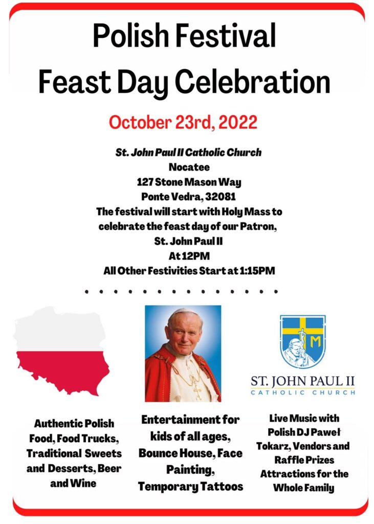 Polish Festival Feast Day Celebration - St John Paul II Catholic Church